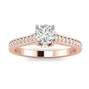 1/2ctw Diamond Engagement Ring in 10k Rose Gold (H-I, I2-I3)