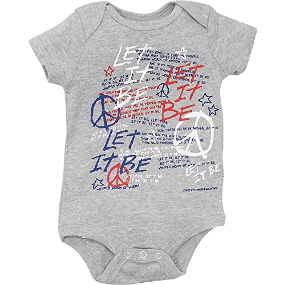 Lyrics by Lennon and McCartney Newborn Baby Boys 5 Pack Short Sleeve Bodysuits Multi 3-6 Months