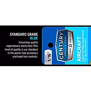 Century Drill & Tool 33506 Aircraft Drill Bit, 3/32" by 6"