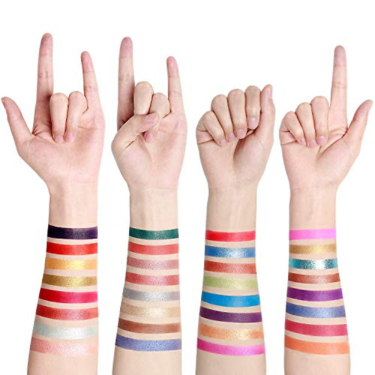 EYESEEK Eyeshadow Palette Glitter Pro 60 Colors Colorful Eye Shadow Makeup Palette High Pigmented Matte And Sparke Glitter Eyeshadow Pallet Easy To Blend Shimmer Eyeshadow Powder #Neon