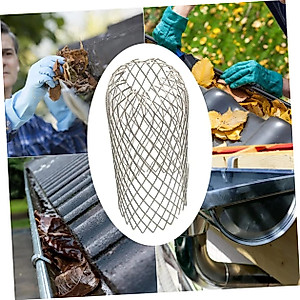 Angoily Aluminum Downspout Filter 6 Pcs Leaf Filter Gutter Downspout Diverter Downspout Filter Cover Drain Strainer Downspout Aluminium Filter Strainer Flexible Filter Material Aluminum
