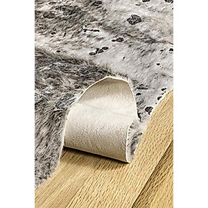 nuLOOM Bravo Spotted Faux Cowhide Area Rug, 5' x 6' 7", Grey