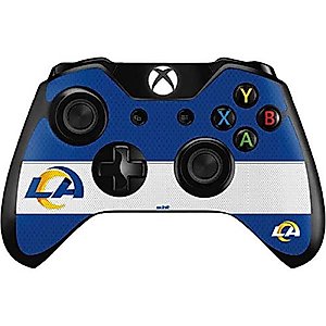 Skinit Decal Gaming Skin Compatible with Xbox One Controller - Officially Licensed NFL Los Angeles Rams Zone Block Design