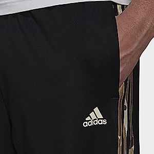adidas Men's Warm-up Tricot Tapered Camo Track Pant, Black, Medium