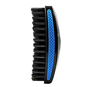 360 Sport Wave Brush 2.0 - Hard Flex Bristles - (Black Ice) - Wet Dry Technology - No Slip Rubber Grip Ultimate 360 Wave Brush Hairbrush by Crown Quality Products