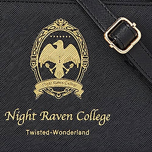 Disney Twisted Wonderland 0130 Women's Shoulder Bag, Mini Bag, Crossbody Bag, Water Repellent, Synthetic Leather, Lightweight, Small, Logo, Multi-functional, Smartphone, Black (MTW-147)