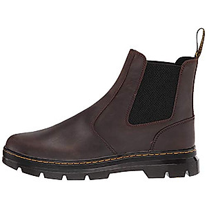 Dr. Martens Unisex Embury Chelsea Boot, Dark Brown Crazy Horse, 7 Women/6 Men