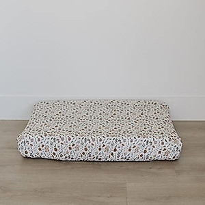 Mebie Baby Changing Pad Cover, Meadow Floral, 100% Muslin Cotton Changing Table Pad Cover for Baby Boy and Girl, Designer Nursery Decor Covers, Diaper Changing Pad Cover for Changing Station