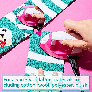 Mini Craft Iron Mini Heat Press Mini Iron Portable Handy Heat Press Small Iron with Charging Base Accessories for Beads Patch Clothes DIY Shoes T-Shirts Heat Transfer Vinyl Projects (Pink)