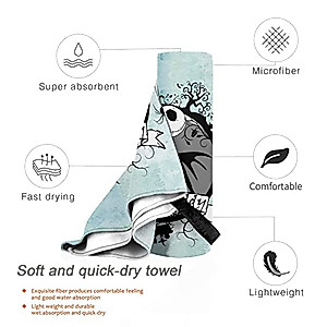 NIKROAD Nightmare Cartoon Before Christmas Quick Dry Towels, Funny Beach Towel, Super Absorbent Lightweight Custom Towel, Large Beach Towels for Travel and Beach 31.5"X63"