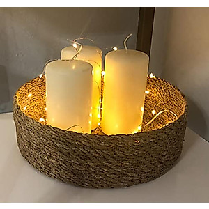 Yesland 3 Sizes Woven Rattan Basket, Natural Round Bread Serving Basket Nesting Baskets with Plastic Dust Bag, Perfect Storage Baskets for Coastal, Beach Decor Pantry, Bathroom