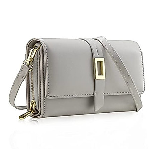 VASETA Small Crossbody Bag for Women, Crossbody Purse Shoulder Bag, Leather Clutch Wristlet Purses Handbag, Cash Handbag, Card Holder Wallet with Adjustable Strap