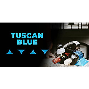 Winebars | A Table Top Wine Rack That’s just Like bookends for Wine for up to 9 Bottles. (Tuscan Blue)