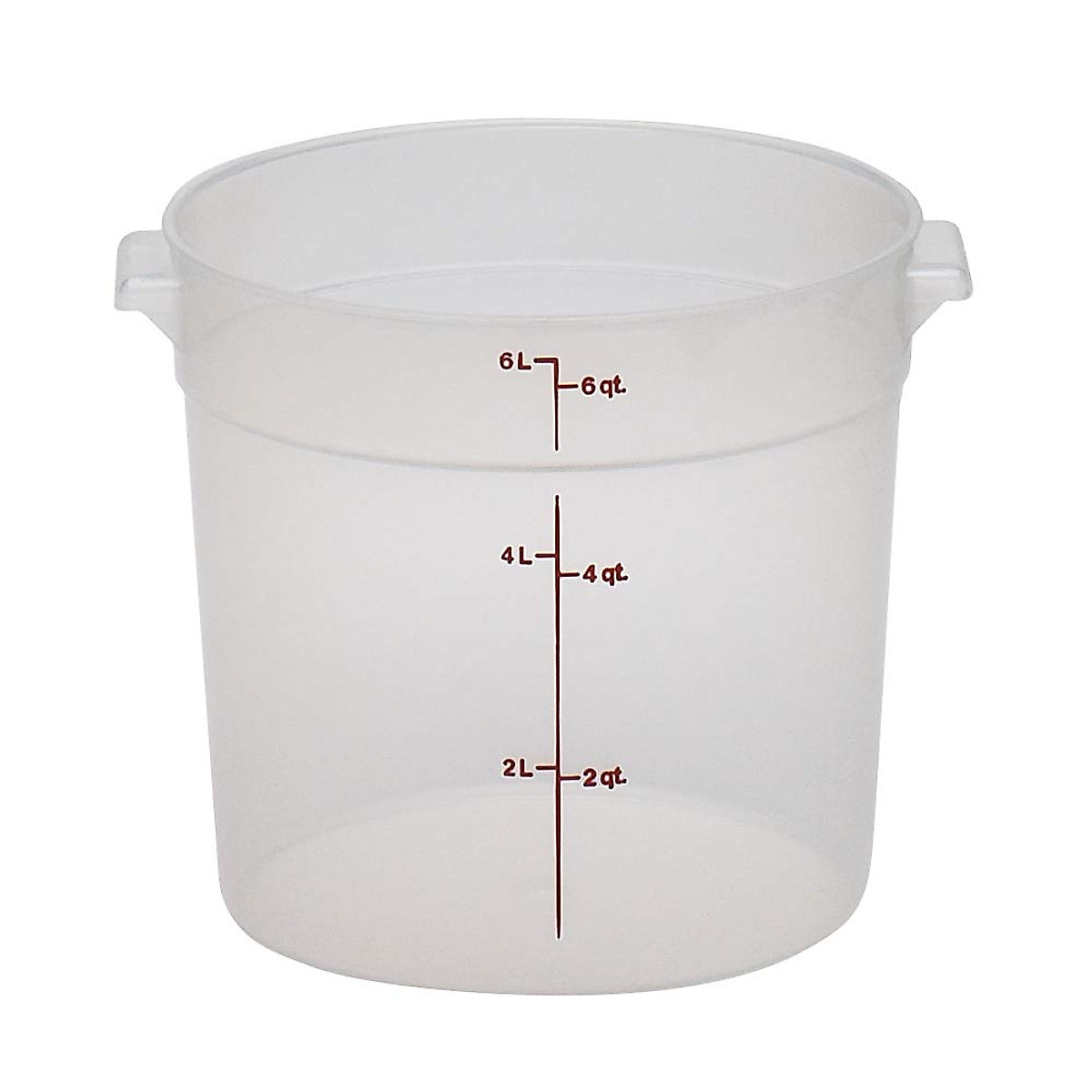 Cambro RFS6PP190 Camwear 6-Quart Round Food Storage Container, Polypropylene, Translucent, NSF