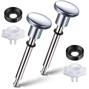 Enhon 2 Set Tub Spout Diverter Repair Kit, Includes 2 x Diverter Valve Stems, 2 x Cup Seals and 2 x Gates, Bathroom Shower Bathtub Leaky Faucet Repair Replacement Parts (Chrome,Classic)