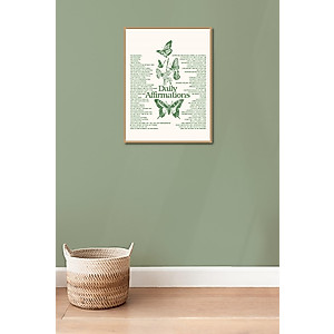 MINI ZOZI 12X16 Sage Green Y2K Butterfly Wall Art Canvas - Retro Indie Bedroom Decor