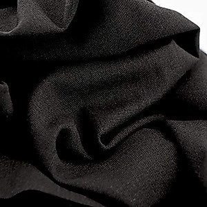Rose Flavor Pre-Cut Quilting Linen Fabric,Craft Cloth,DIY for Sewing Crafting 60" by 1 Yard(Black)