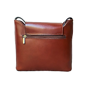 LaGaksta Isabella Italian Leather Crossbody Bag Brown