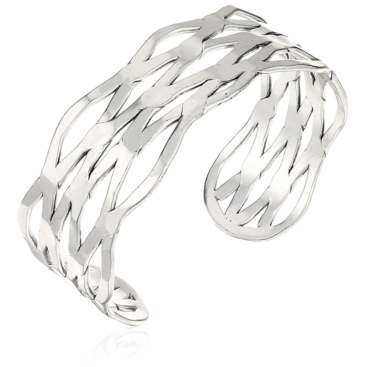Lucky Brand Silver-Tone Twisted Cuff Bracelet