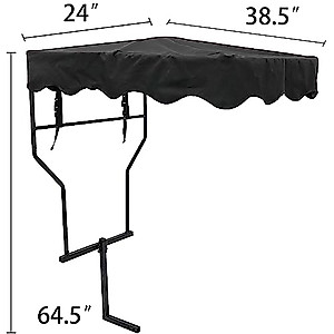 MOOFI Mobility Scooter Sun Shade Canopy, Tear-Resistant Anti-UV Waterproof Accessory Sun Shade for Scooters & Power Chairs (Works with 1" X 1" Hitch Receiver Equipped) 37.4" x 28" x 53.2”
