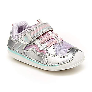 Stride Rite baby girls Bg014402-soft Motion Kylo Sneaker, Silver/Multi, 5 Wide Toddler US