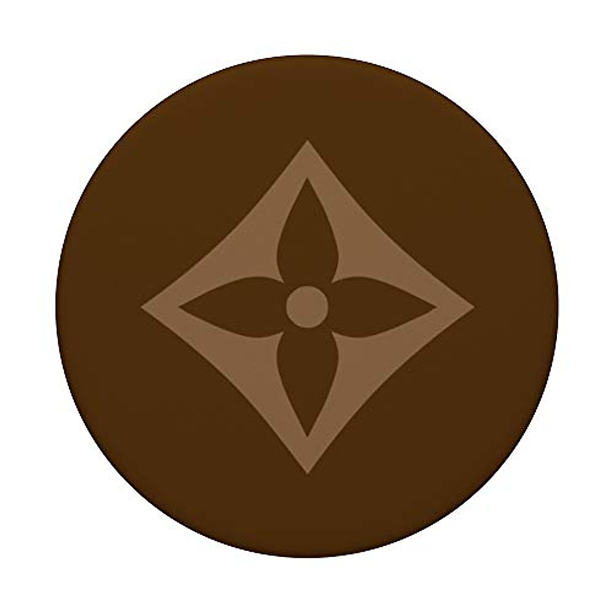 Brown/Tan Star Flower Luxury Lux PopSockets PopGrip: Swappable Grip for Phones & Tablets
