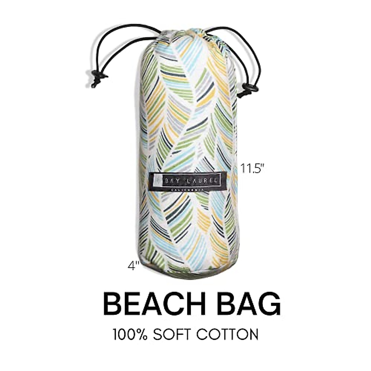 BAY LAUREL Turkish Beach Towel with Travel Bag 39 x 71 Quick Dry Sand Free Lightweight Large Oversized Beach Towel Turkish Towels Light Beach Towel Travel Towels