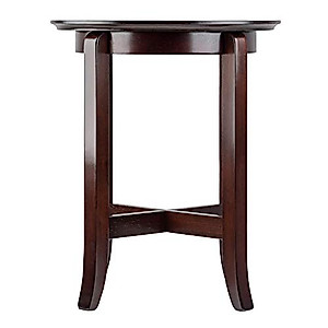 Winsome Toby 21.97-inch x 18.03-inch x 18.03-inch Composite Wood End Table, Espresso (92019)