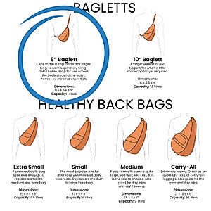 AmeriBag Healthy Back Bag Microfiber 8" Baglett (Black)