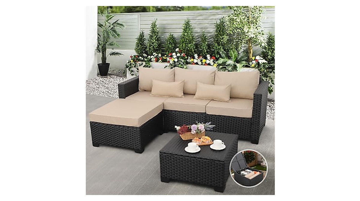 Rattaner Outdoor Furniture Set 3 Pieces Wicker Patio Furniture Outdoor ...
