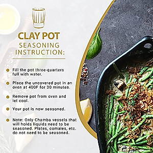 Chamba Black Clay Oval Roaster, Small 3 qt.