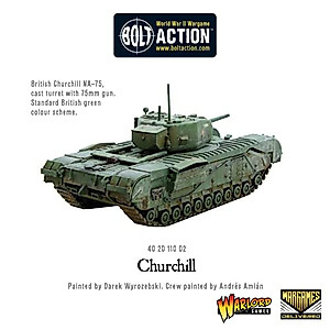 Wargames Delivered Bolt Action Tank War - British Churchill Tank, World War Two Miniatures, Action Figures 28mm Scale Tank Model for Miniature Wargaming by Warlord Games