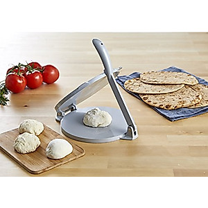 IMUSA USA MEXI-86005 6" Easy to Use Aluminum Tortilla Press, Silver
