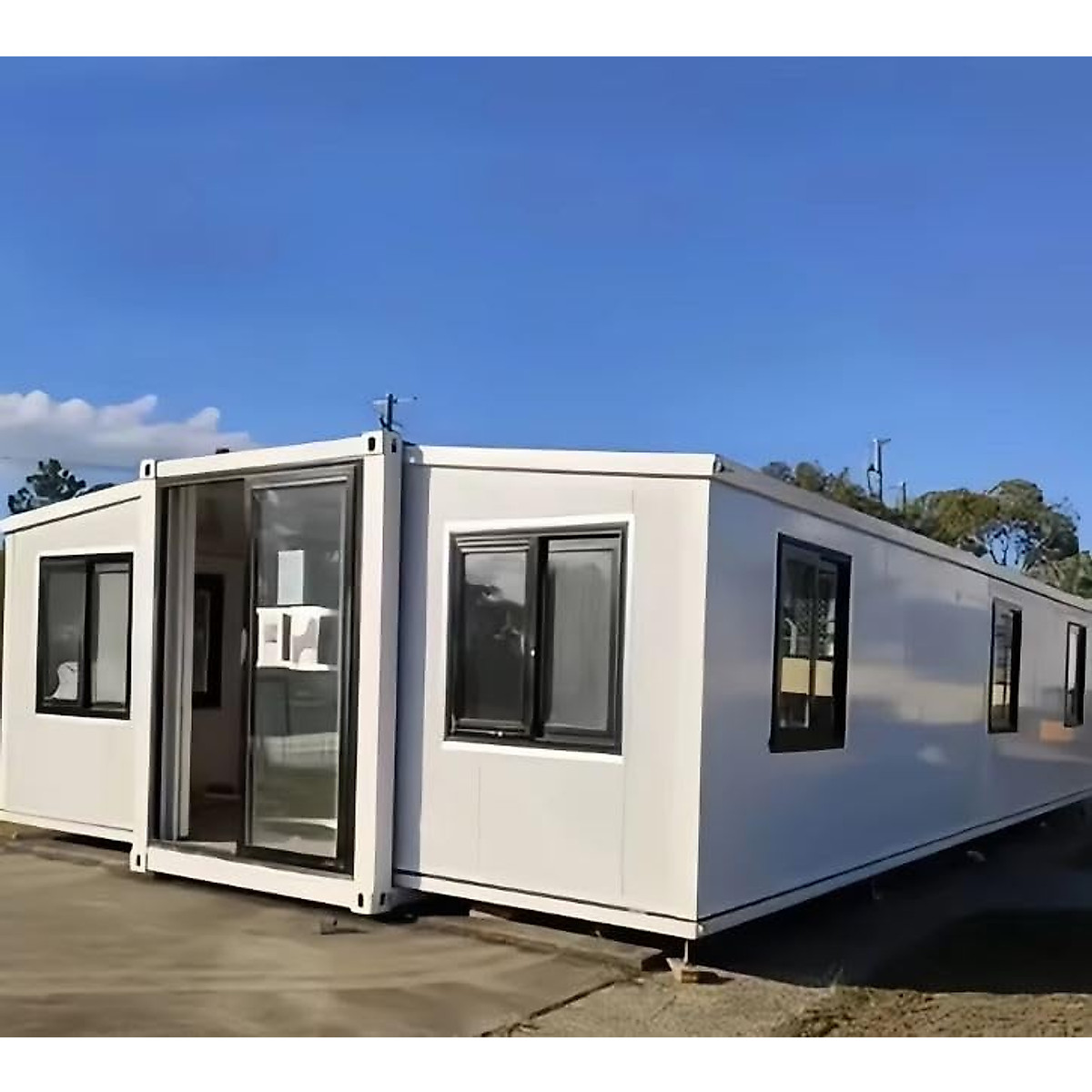 40 ft Mobile Home, Expandable Container House, 3 Bedrooms, One Living Room, One Kitchen, One Bathroom, 12KW Power Consumption Custom Design Container Mobile House Extendable Container House