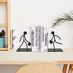 Decorative Bookends for Shelves Metal Book Ends- Elegant Book Holder - Durable, Non Skid Heavy Duty Bookends Decorative Unique Book Stoppers for Books, Magazines & More