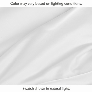 Nate Home by Nate Berkus 300TC 3-Piece Luxe Cotton Sateen Duvet Cover | Ultra Soft, Cool, Bedding Set from mDesign - Full/Queen Size - 1 Duvet Cover/2 Pillow Shams, Snow (White)