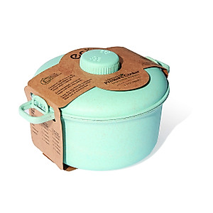 Handy Gourmet Eco Friendly Microwave Pressure Cooker - Easy Microwave Cooking - Easy & Fast Microwave Cookware for Rice, Chicken, Pasta, and More - Non-Toxic & Bio-degradable Material (Teal)