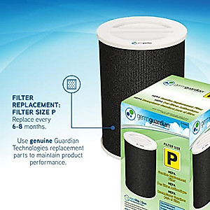 Germ Guardian AP5800W 19" Hi-Performance Air Purifier Tower Console with HEPA Filter & Air Quality Sensor