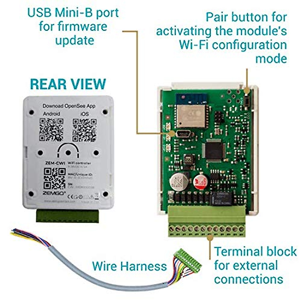 Zemgo FPC-8419 Smart Mobile WiFi Controller for Access Control with Android + Apple App, Web Browser + Smartphone Remote Viewing, 770lbs Electric Door Strike Fail Safe Fail Secure + Power Supply