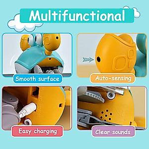 Crawling Crab Baby Toys - Infant Tummy Time Toys 3 4 5 6 7 8 9 10 11 12 Light-up Walking Sensory Induction Crabs, Interactive Toddler Christmas Easter Birthday Gift for 6-12 12-18 Months Boys Girls
