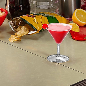 Jlong Set of 12 Unbreakable Martini Glasses, 60ml Plastic Cocktail Glasses Clear Mini Dessert Cups Wine Glassware Disposable Drinkware for Home Bar Restaurant Holiday Wedding Birthday Party Supplies