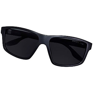 PRADA LINEA ROSSA PS 02XS - DG002G Sunglasses BLACK RUBBER w/POLAR DARK GREY 60mm