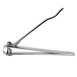 3pcs Large Beauticom Stainless Steel Curved Nail Clipper - Professional Ultra Sharp Sturdy Silver Finger Nail and Toe Nail Cutters for Acrylic Nails Grooming Manicure