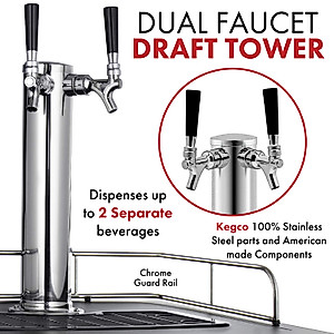Kegco K309SS-2 24" Wide Homebrew Dual Tap Stainless Steel Digital Kegerator