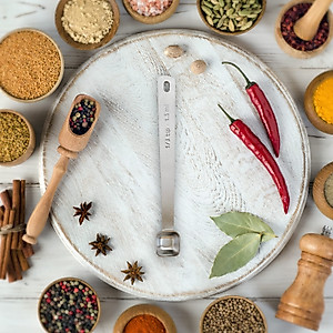 BERYLER 1/3 Teaspoon(1/10 Tbsp | 1.5 mL | 1.5 cc | 0.05 oz) Single Measuring Spoon, Small Measuring Spoon Only, Individual Tiny Measuring Spoons, Stainless Steel Mini Measuring Spoons (Square Bowl)