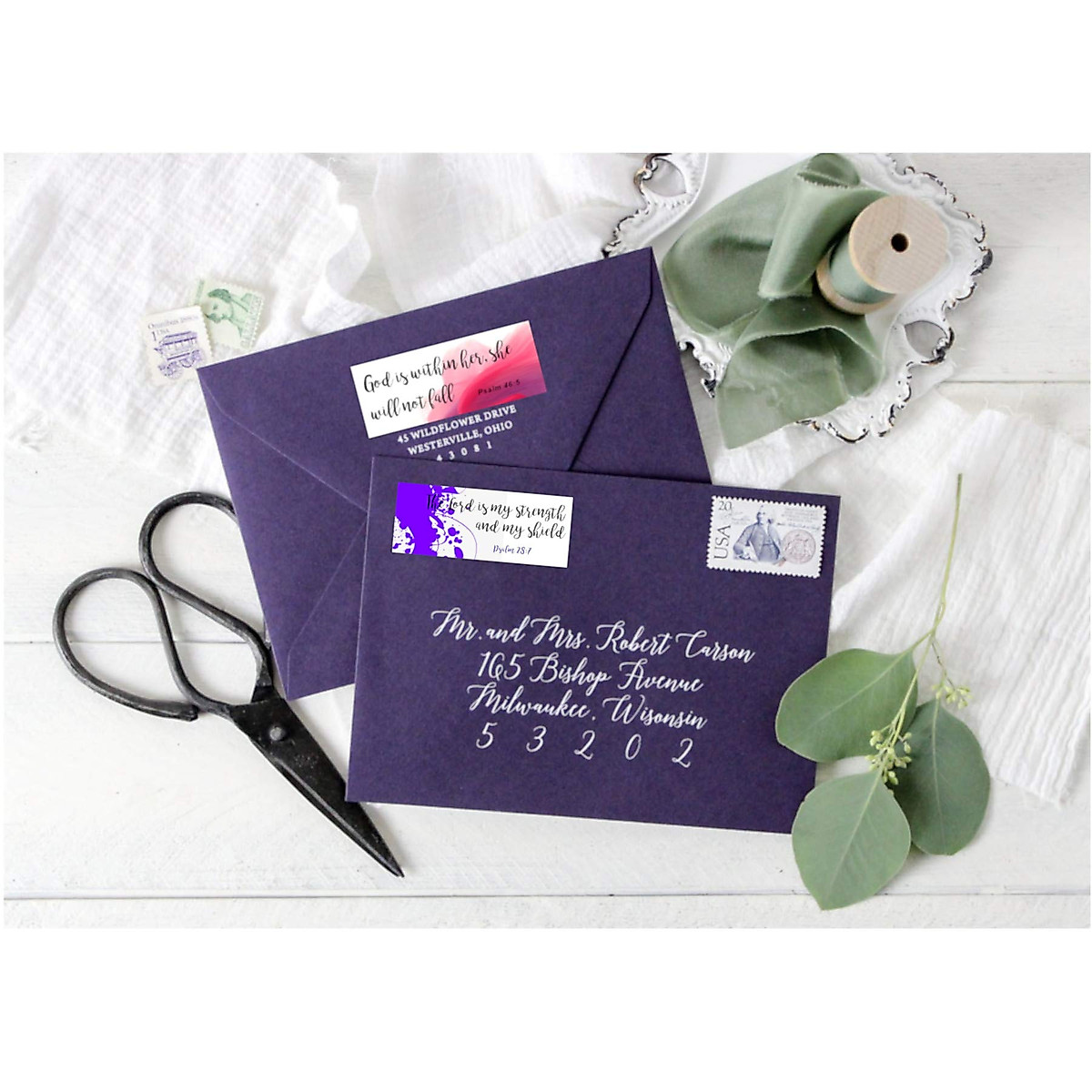 Bible Verse Stickers (Set of 42 Stickers with 21 Christian Scripture)