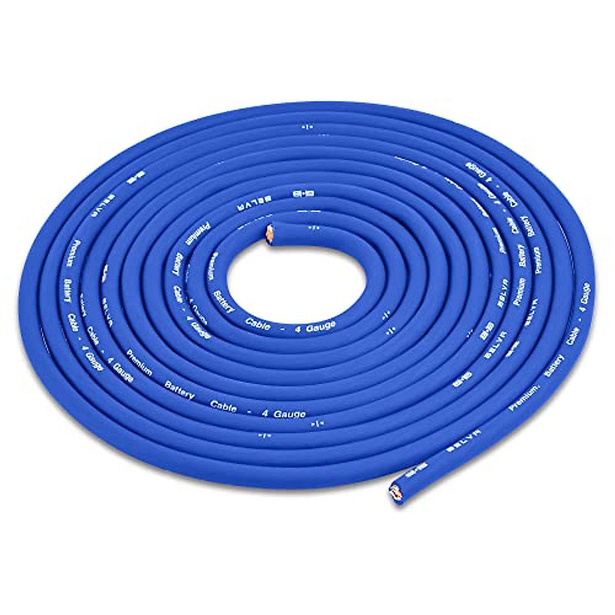 Belva BAK44BL 4 Gauge Premium (CCA) Copper Clad Aluminum Complete 4-Channel Amplifier Wiring Kit with RCA for Amplifiers up to 1200 Watts - Blue