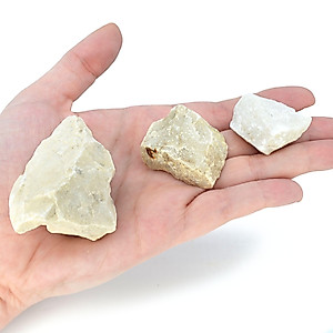 EISCO 6PK Raw Fine White Marble, Metamorphic Rock Specimens - Approx. 1" - Geologist Selected & Hand Processed - Great for Science Classrooms - Class Pack