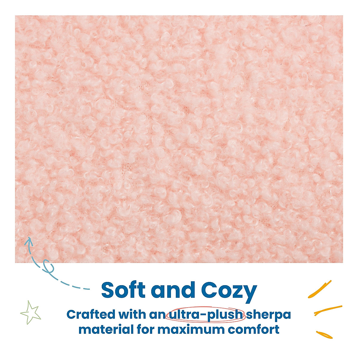 ECR4Kids Teddy Chair, Kids Furniture, Pink