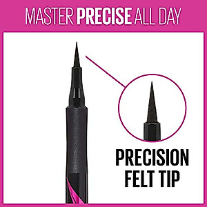 Maybelline Eyestudio Master Precise All Day Waterproof Liquid Eyeliner, Black, 1 Count